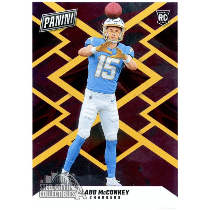 Ladd McConkey 2024 Panini Black Friday Gold Rookie Card #RC15 05/10 ...