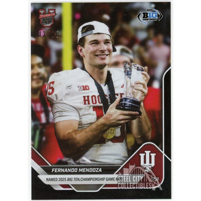 Fernando Mendoza 2025 Bowman U Now Big Ten MVP Black Card #58 2/10 ...