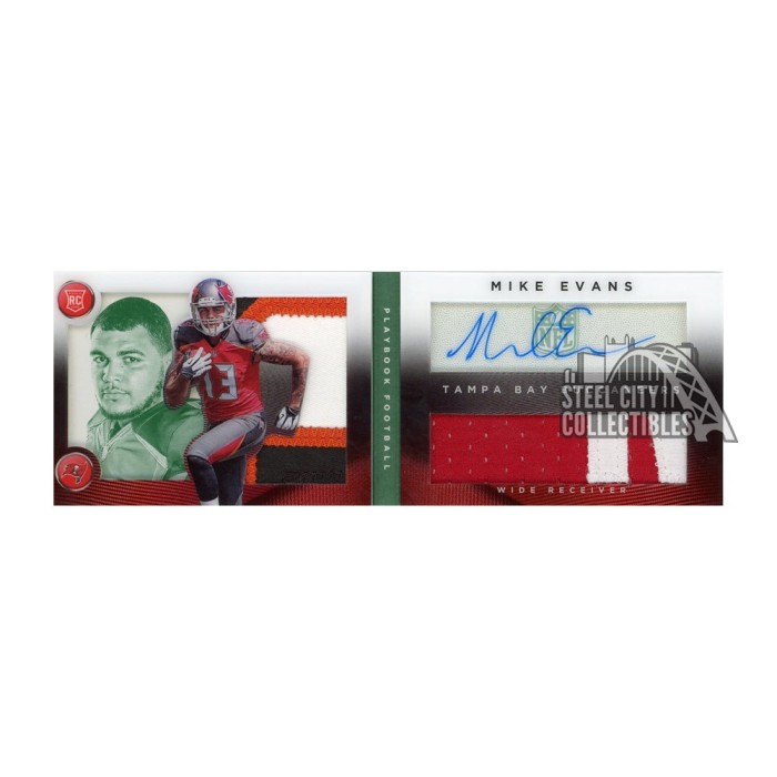 Mike Evans 2014 Panini Playbook Autograph Dual Patch Rookie Booklet ...