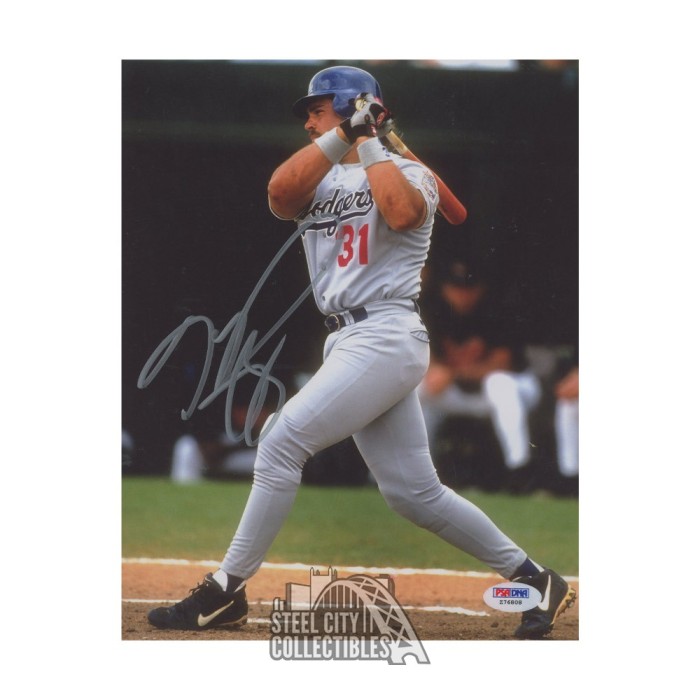 Mike Piazza Autographed Los Angeles Dodgers 8x10 Baseball Photo - PSA ...