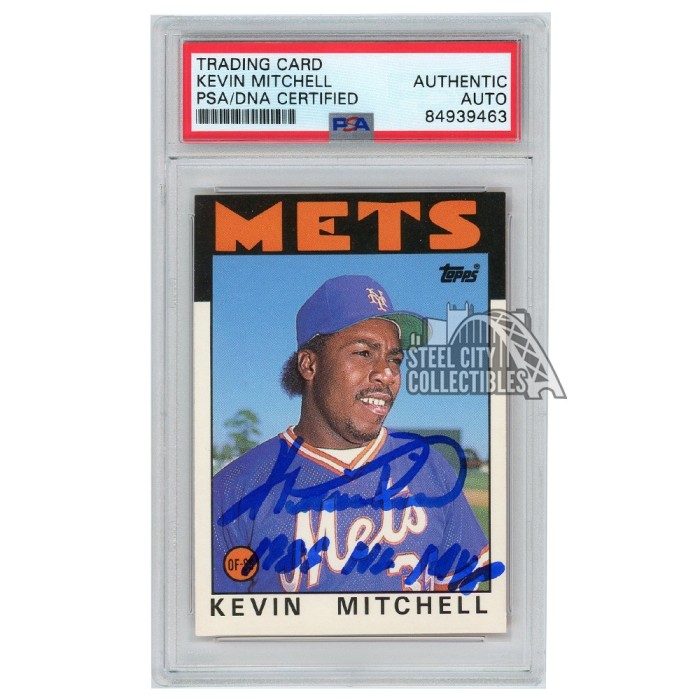 Kevin Mitchell 1986 Topps Traded "1989 NL MVP" Autograph RC Card #74T ...