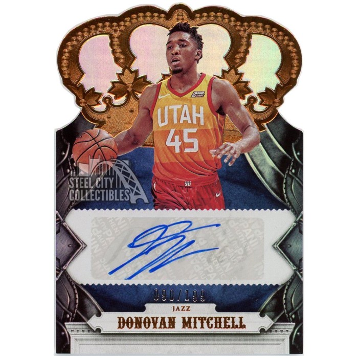 Donovan Mitchell 2017-18 Panini Crown Royale Rookie Autograph Card #CR ...