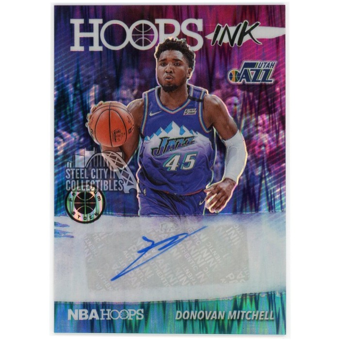 Donovan Mitchell 2019-20 Panini Hoops Premium Stock Hoops Ink Autograph ...