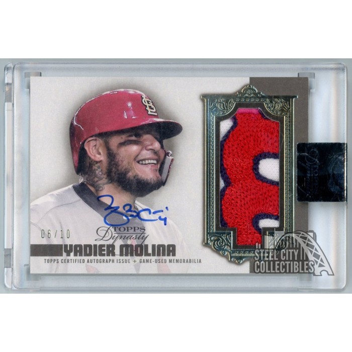 Yadier Molina 2019 Topps Dynasty Dynastic Deed Patch Auto Card #DAP-YM7 ...