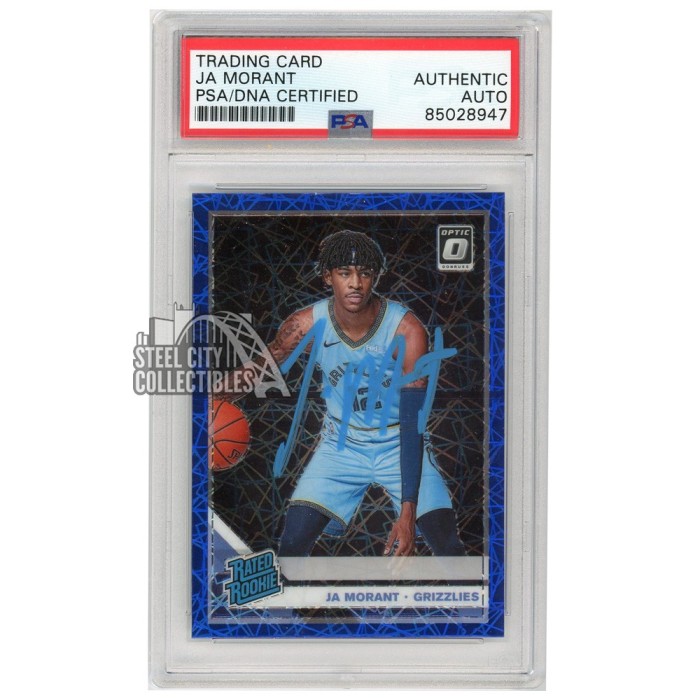 Ja Morant 2019-20 Panini Donruss Optic Rated Rookie Blue Velocity ...