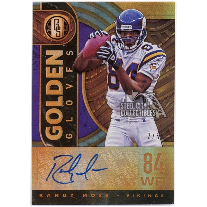 Randy Moss 2021 Panini Gold Standard Golden Gloves Autograph Card #GGL ...