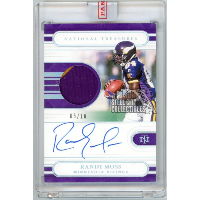 Randy Moss 2020 Panini National Treasures Patch Autograph Card #MTS-RM ...