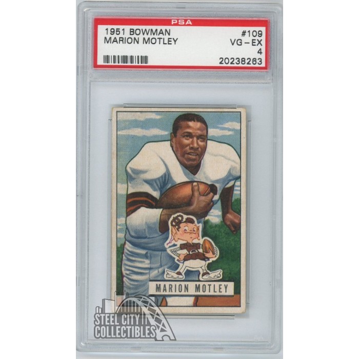 Marion Motley 1951 Bowman Card #109 PSA 4 VG-EX | Steel City Collectibles