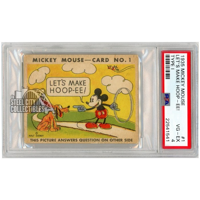 Mickey Mouse 1935 Walt Disney Type 1 Let's Make Hoop-ee! Bubble Gum ...