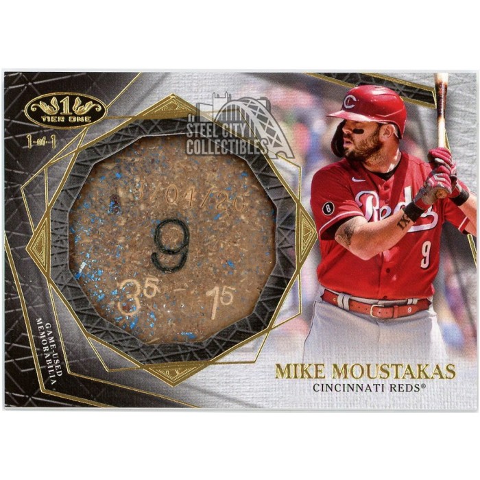 Mike Moustakas 2022 Topps Tier One Game-Used Bat Knob Relic Card #BKR ...