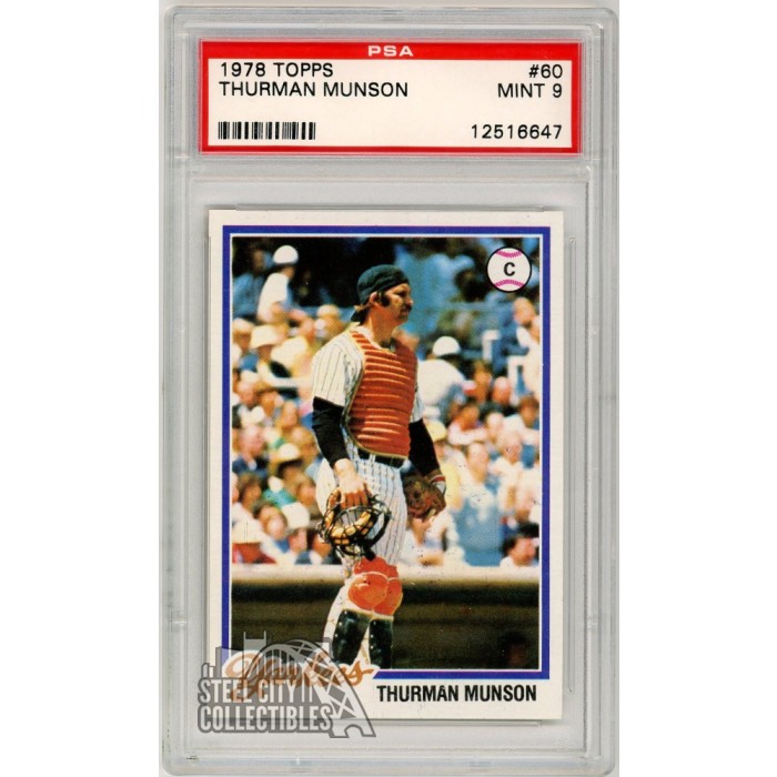 Thurman Munson 1978 Topps Card #60 PSA 9 Mint | Steel City Collectibles