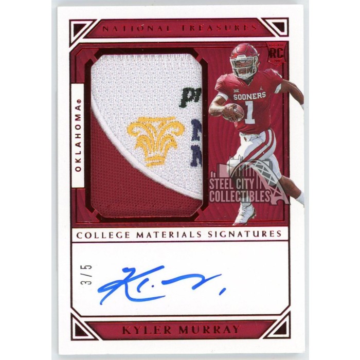 Kyler Murray 2019 Panini National Treasures Collegiate Rookie Logo ...