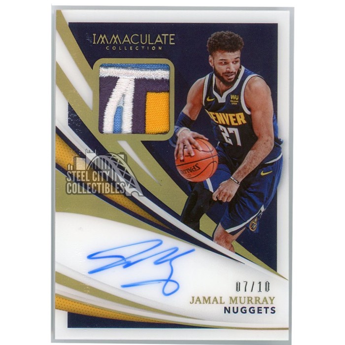 Jamal Murray 2020-21 Panini Immaculate Collection Patch Autograph Gold ...
