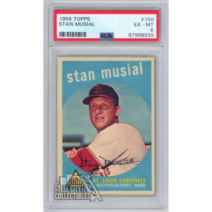 Stan Musial 1959 Topps Card #150 PSA 6 EX-MT | Steel City Collectibles
