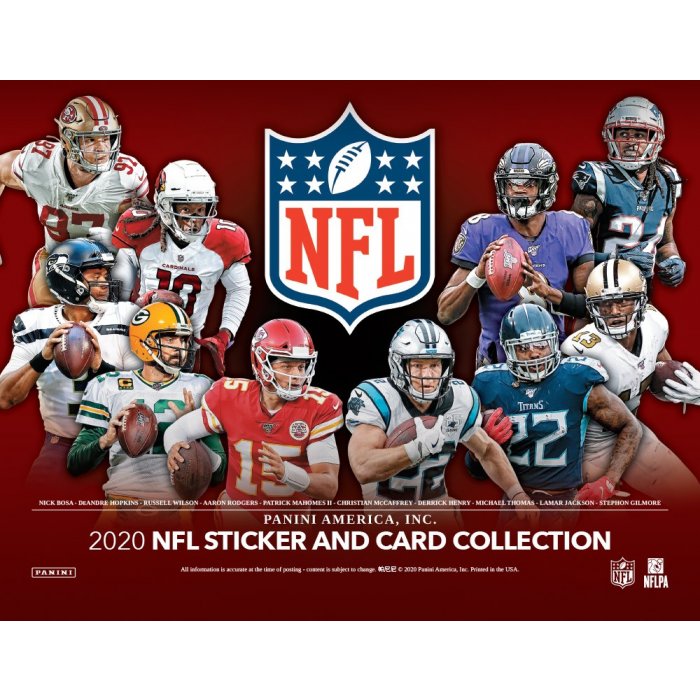 2020 Panini NFL Stickers 50ct Box 20-Box Case with 20 Albums | Steel ...