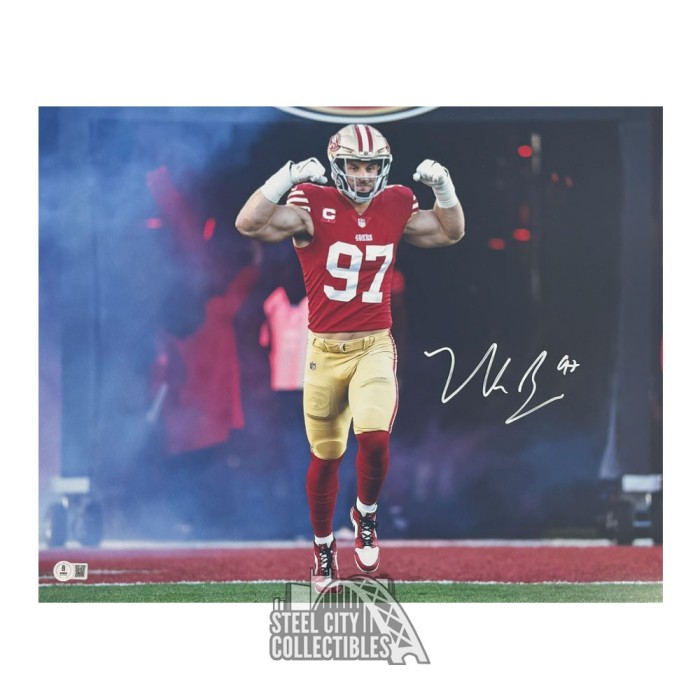 Nick Bosa Autographed San Francisco 49ers 16x20 Football Photo - BAS ...