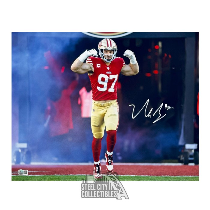 Nick Bosa Autographed San Francisco 49ers 16x20 Football Photo - BAS ...