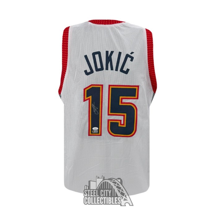 Nikola Jokic Autographed Denver Custom White Basketball Jersey - JSA ...