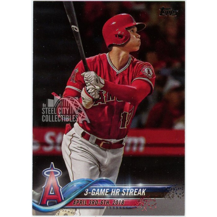 Shohei Ohtani 2018 Topps Update 3-Game HR Streak Rookie Card #US189 | Steel City Collectibles