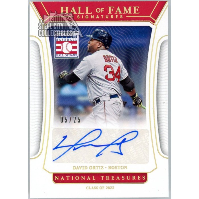 David Ortiz 2022 Panini National Treasures Hall of Fame Autograph Card ...