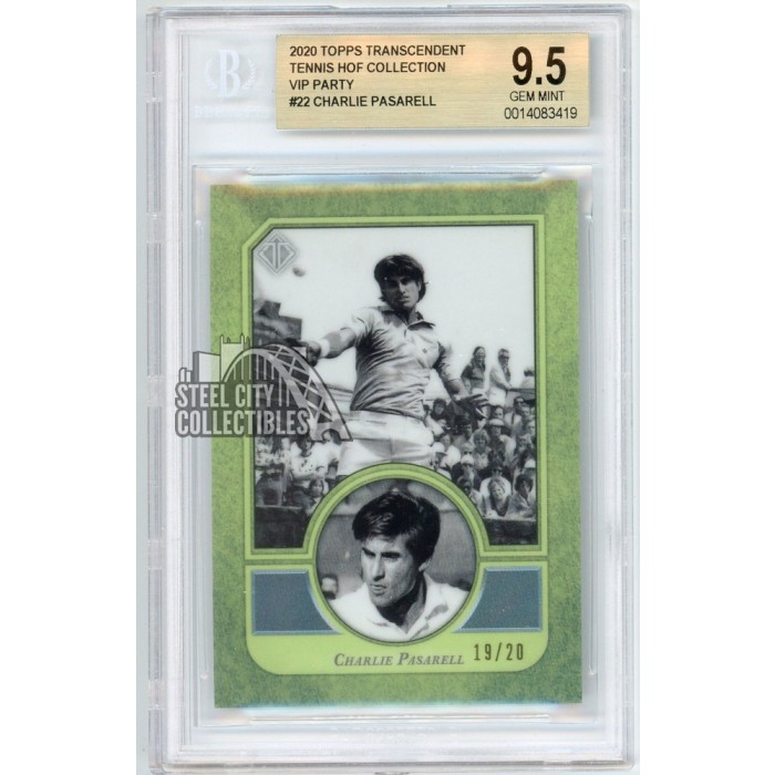 Charlie Pasarell 2020 Topps Transcendent Tennis VIP Green Card #22 /20 ...