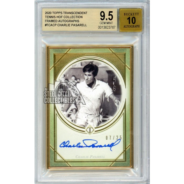 Charlie Pasarell 2020 Topps Transcendent Tennis HOF Autograph Card #TCA ...