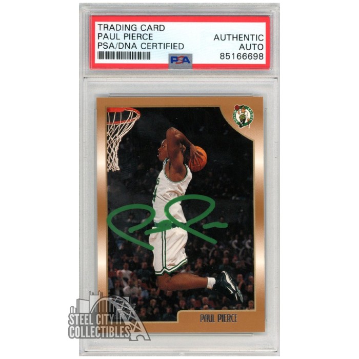 Paul Pierce 1999-00 Topps Autograph Rookie Card #135 PSA/DNA (Green ...