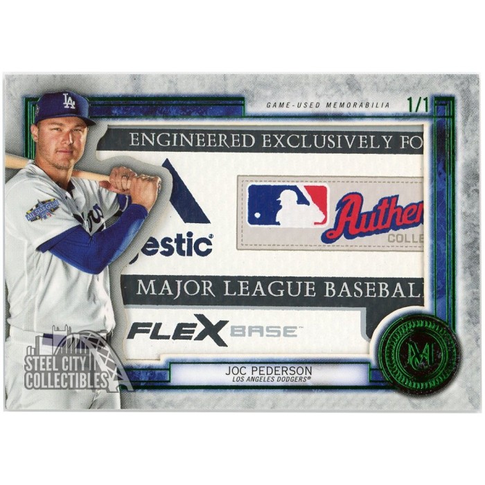 Joc Pederson 2020 Topps Museum Game-Used Laundry Tag Patch Relic Card # ...