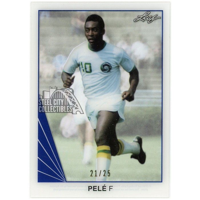 Pele 2016 Leaf Clear Blue Card #24 21/25 | Steel City Collectibles