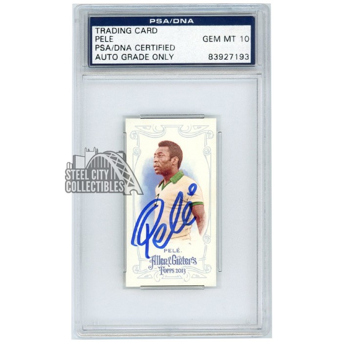 Pele 2013 Topps Allen & Ginter Mini Autograph Card #130 PSA/DNA 10 ...