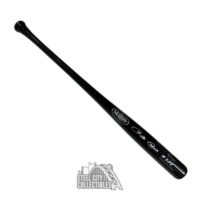 Pete Rose 4256 Autographed Louisville Slugger Black Baseball Bat - JSA ...