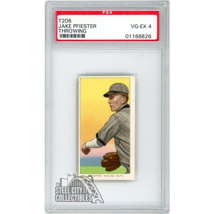 Jake Pfiester 1909-11 T206 Piedmont Baseball Card PSA 4 | Steel City ...