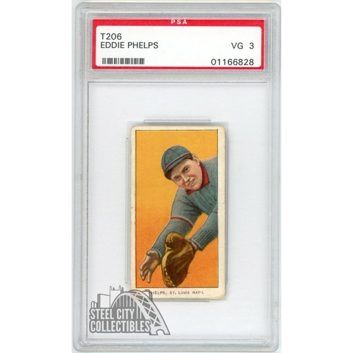 Eddie Phelps 1909-11 T206 Piedmont Baseball Card PSA 3 | Steel City ...