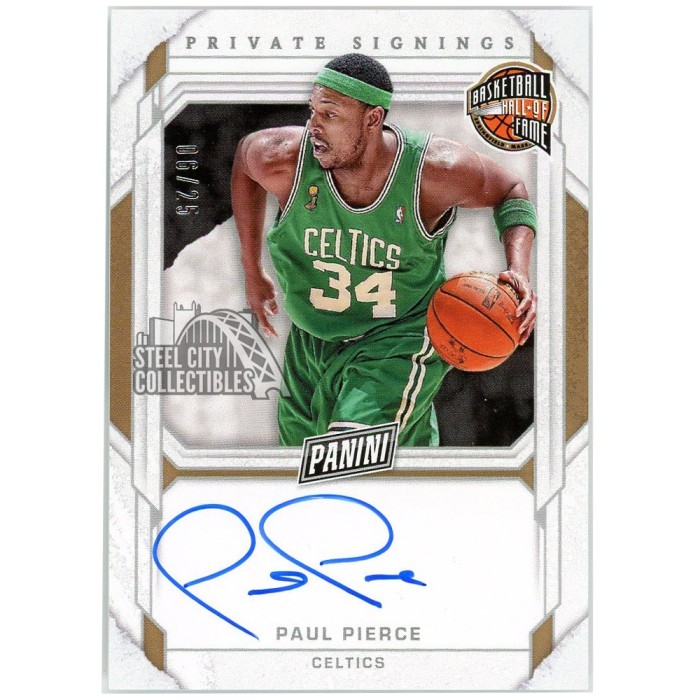 Paul Pierce 2020-21 Panini Hall of Fame Private Signings Autograph Card ...