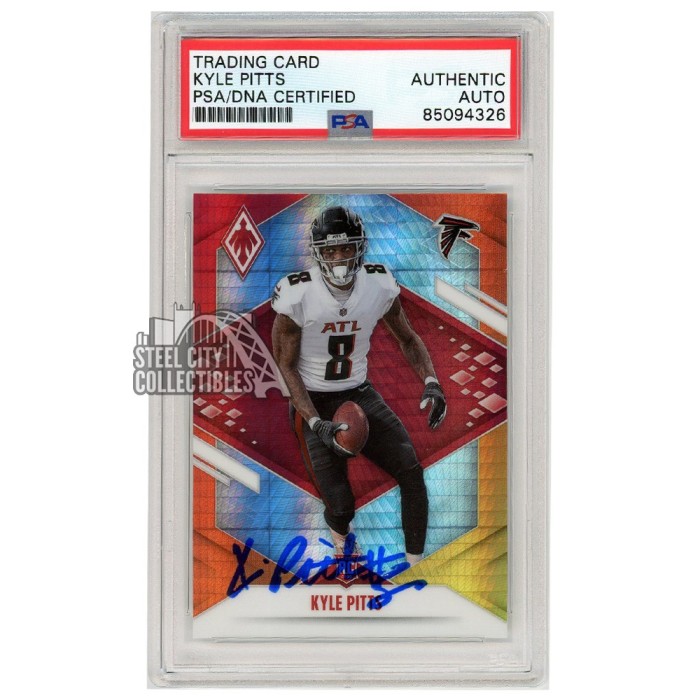 Kyle Pitts 2021 Panini Phoenix Fireburst Autograph RC Card #104 PSA/DNA ...