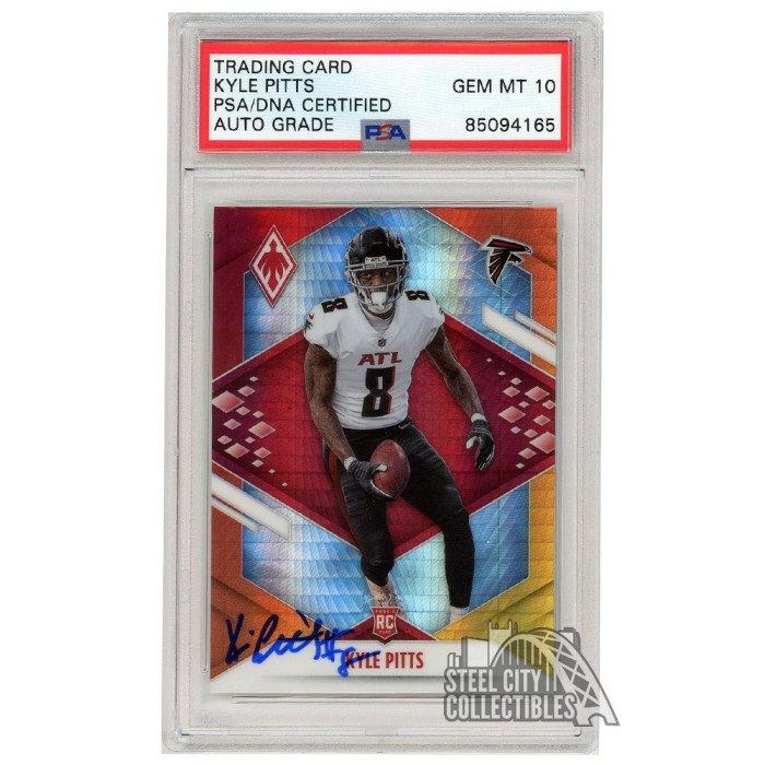 Kyle Pitts 2021 Panini Phoenix Fireburst Autograph Rookie Card #104 PSA ...