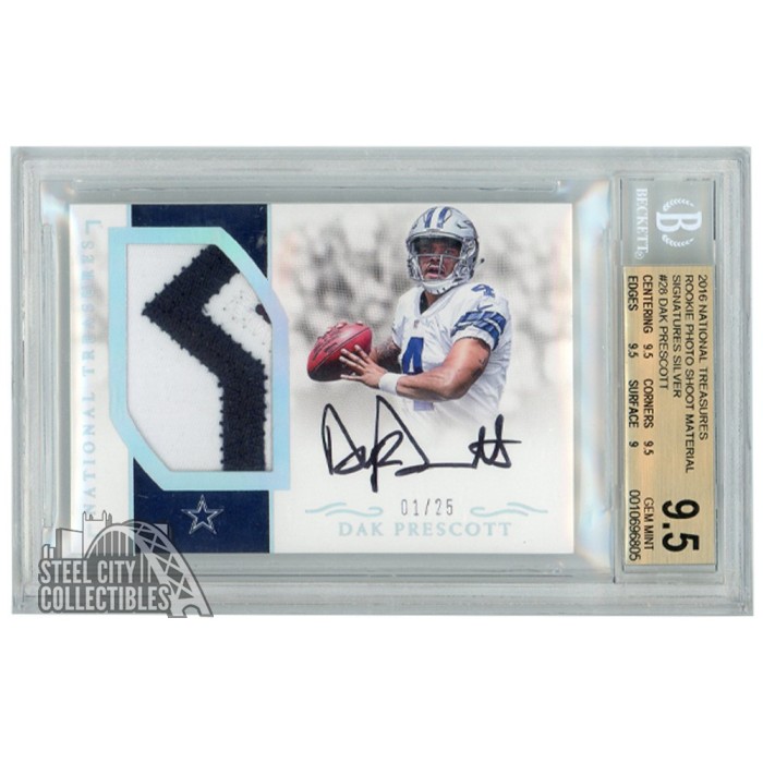 Dak Prescott 2016 Panini National Treasures Rookie Photo Shoot Patch ...