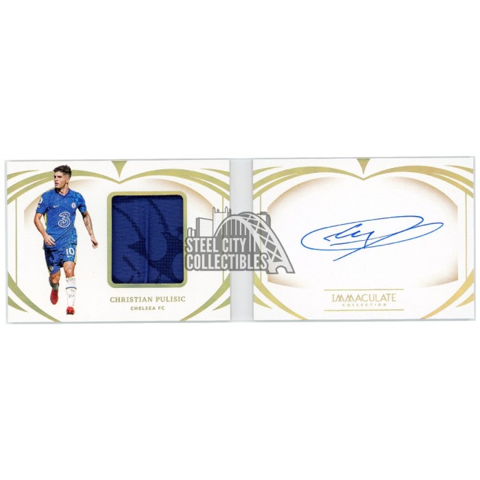 Christian Pulisic 2021-22 Panini Immaculate Patch Autograph Booklet Card #PB-CP 79/99 | Steel ...