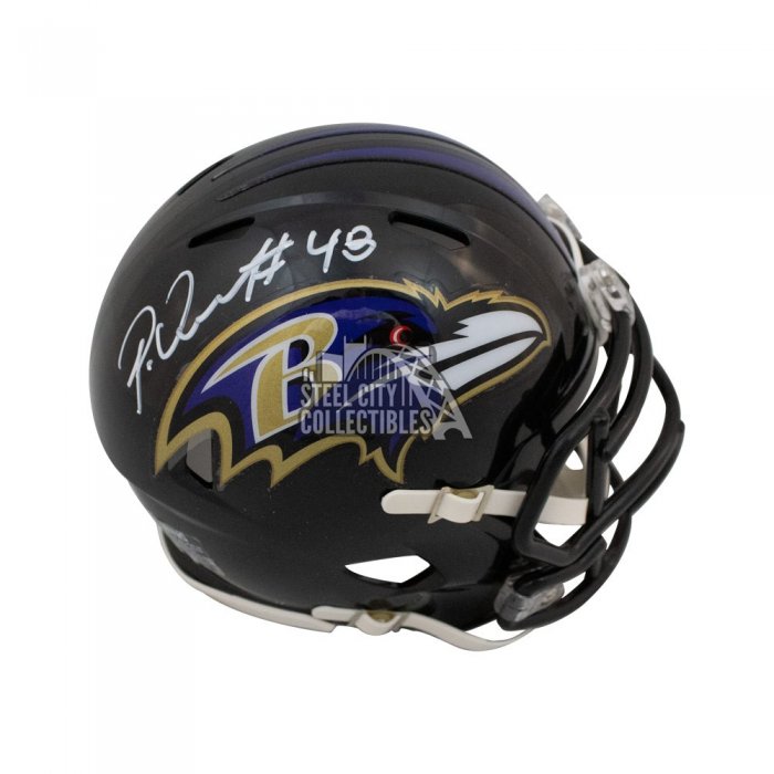 Patrick Queen Autographed Ravens Speed Mini Football Helmet - BAS COA ...