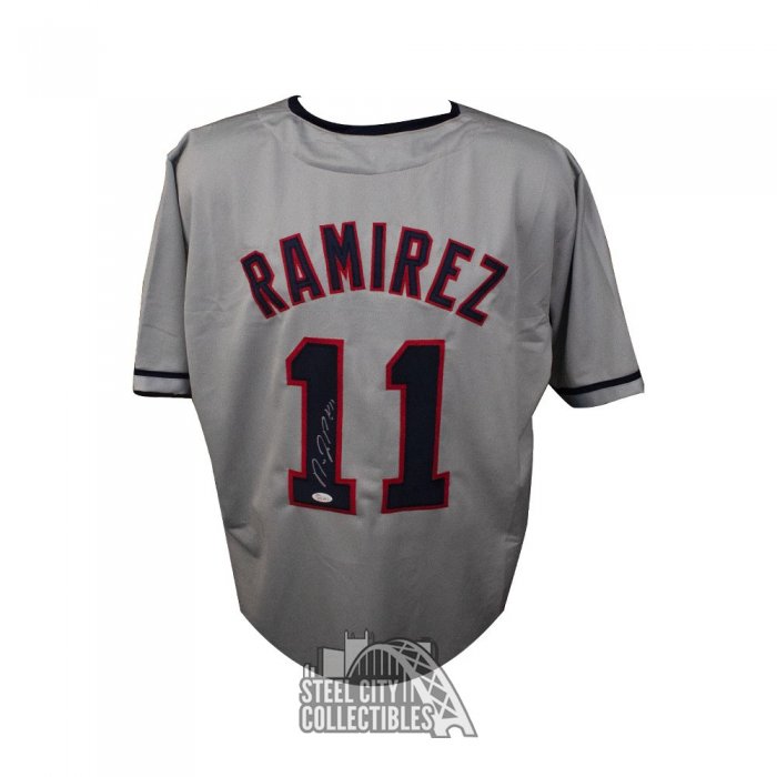 Jose Ramirez Autographed Cleveland Indians Custom The Tribe Gray ...