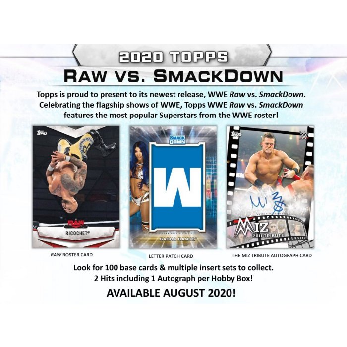 2020 Topps WWE Raw vs Smackdown Wrestling Hobby Box | Steel City ...