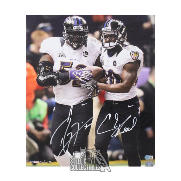 Ray Lewis and Ed Reed Autographed Baltimore 16x20 Football Photo - BAS ...
