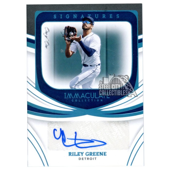 Riley Greene 2022 Panini Immaculate Signatures Platinum Autograph ...