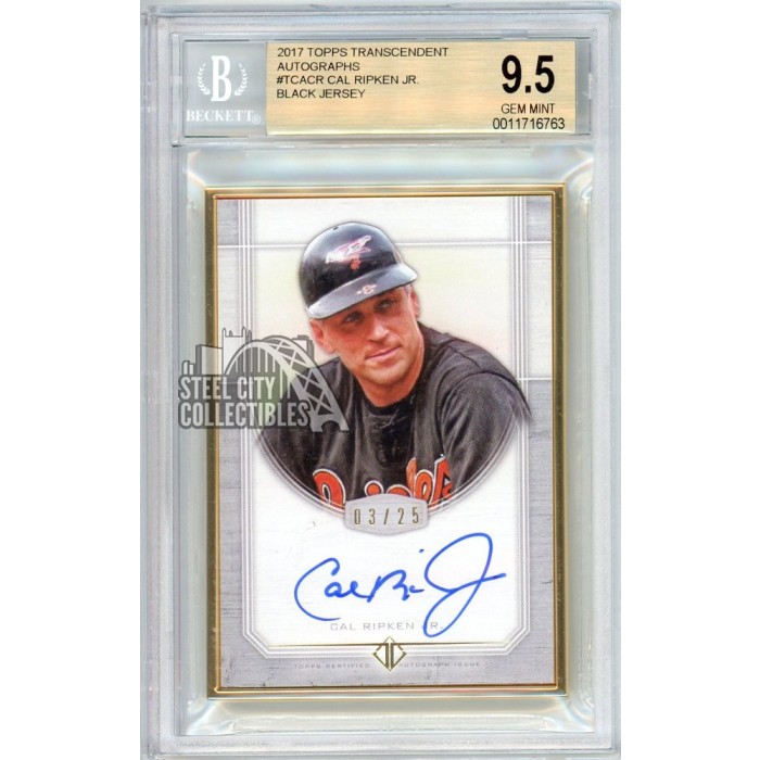 Cal Ripken Jr 2017 Topps Transcendent Autograph Card #TCA-CR 3/25 BGS 9 ...