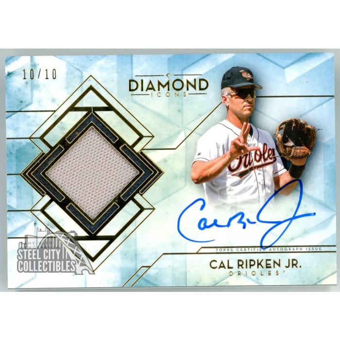 Cal Ripken Jr. 2020 Topps Diamond Icons Patch Autograph Card #SPA-CRJ ...