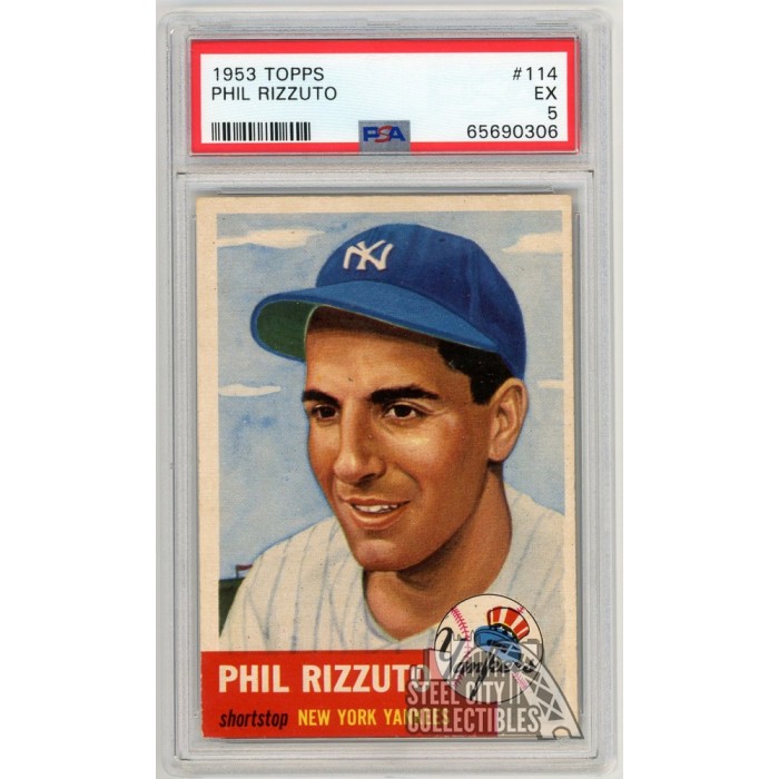 Phil Rizzuto 1953 Topps Card #114 PSA 5 EX | Steel City Collectibles