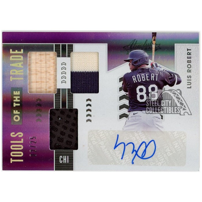 Luis Robert 2020 Panini Absolute Tools of the Trade Patch Autograph ...