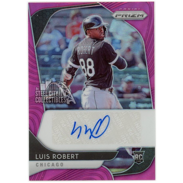 Luis Robert 2020 Panini Prizm Pink Rookie Autograph Card #RA-LR 17/50 ...