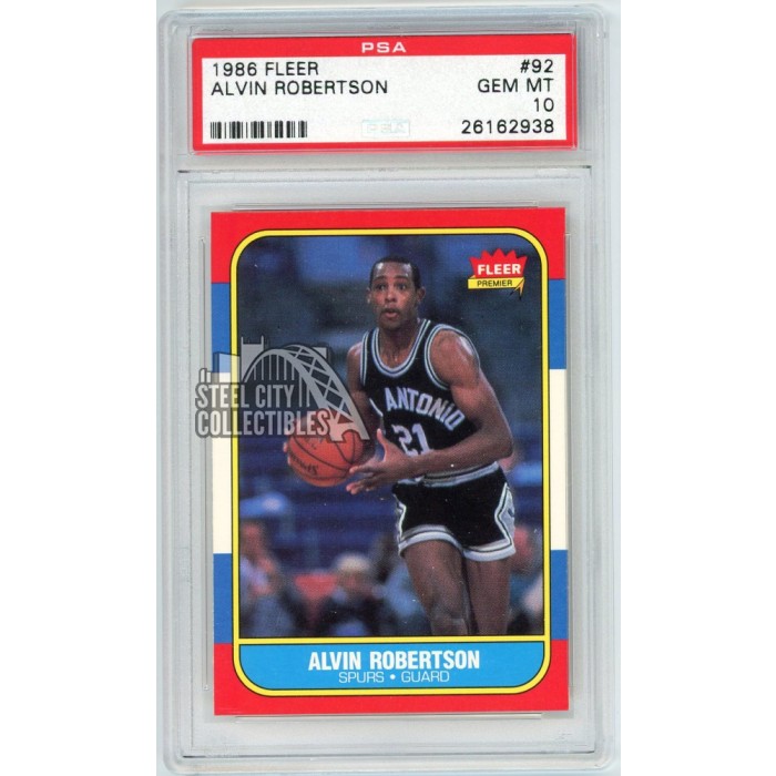 Alvin Robertson 1986-87 Fleer Basketball Card #92 PSA 10 | Steel City ...