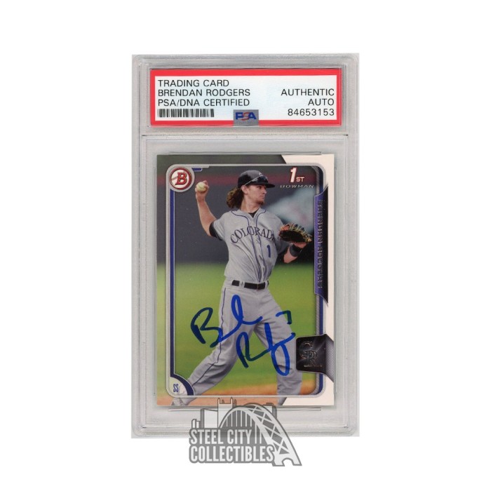 Brendan Rodgers 2015 Bowman Draft 1st Bowman Autograph RC Card #200 PSA ...